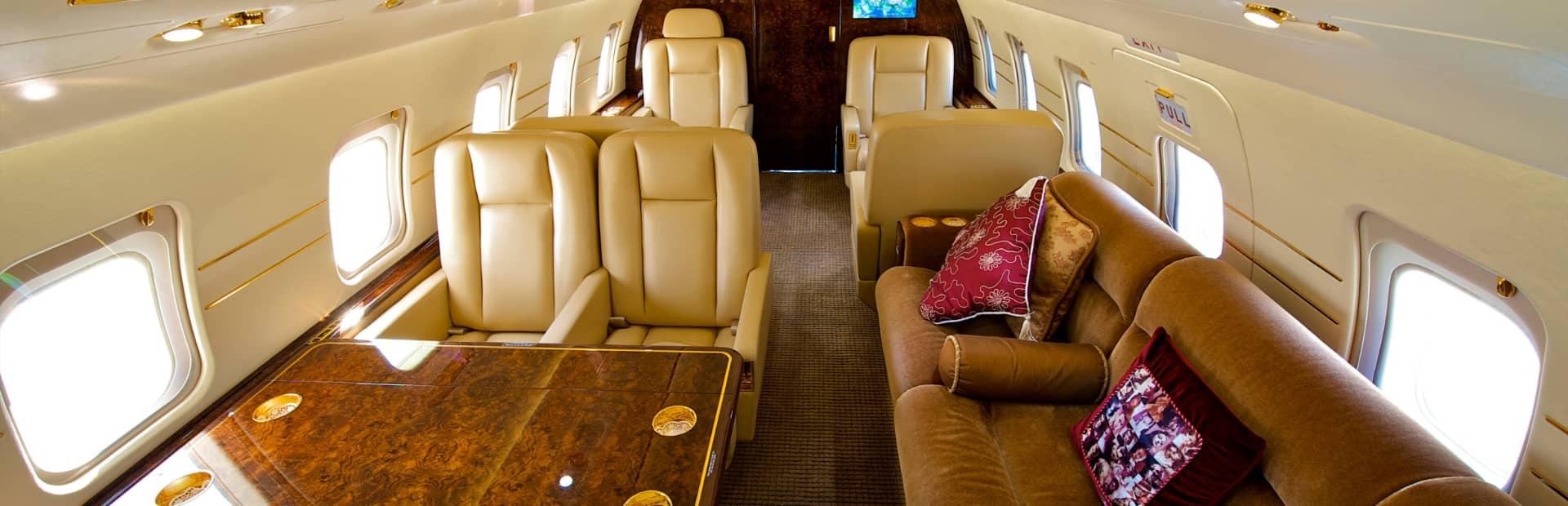 private jet interior layout